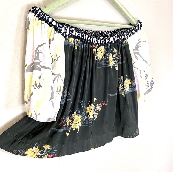 Free People | Tops | Free People Crop Flowy Top Asian Pattern Euc ...